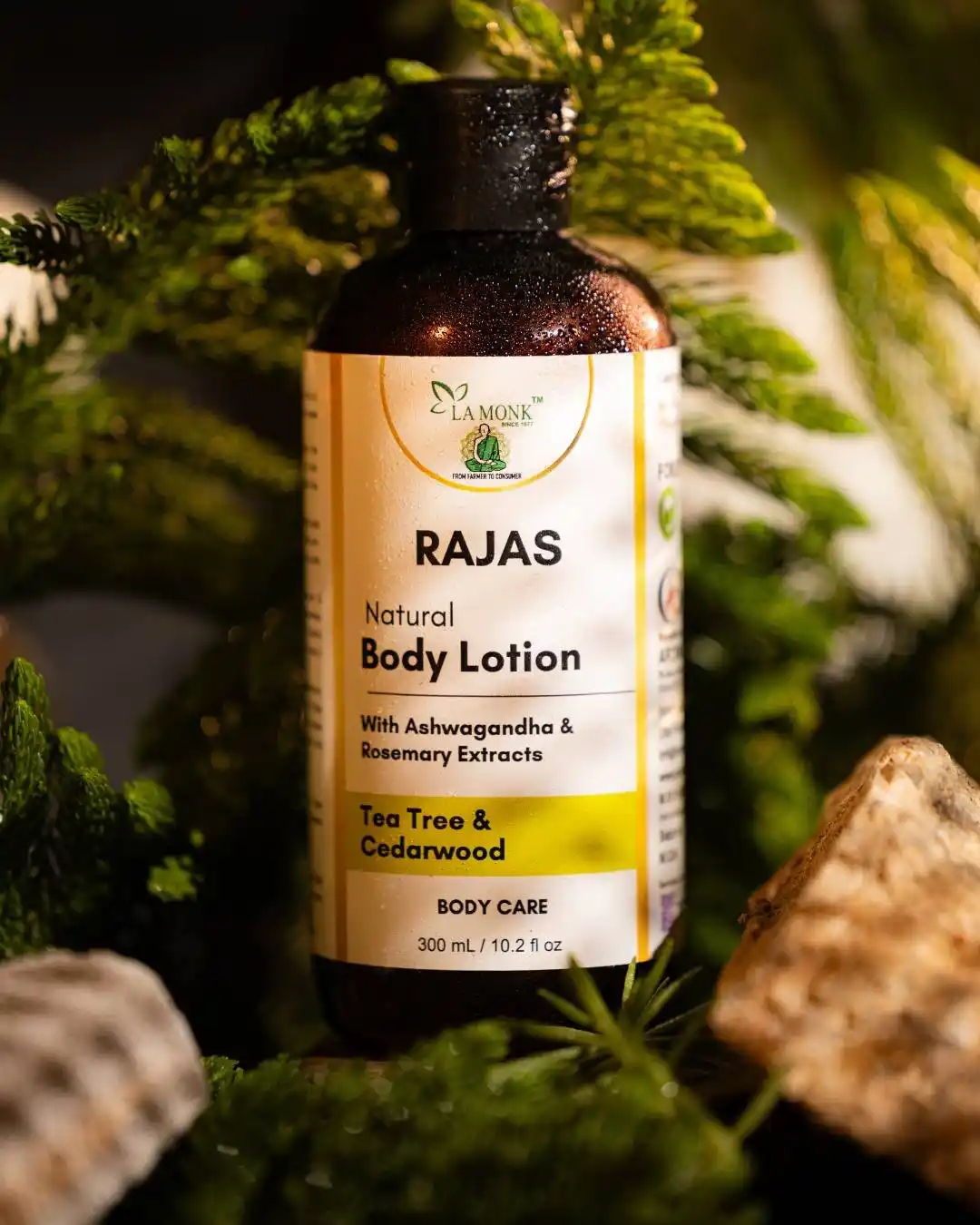 Rajas Natural Body Lotion - Tea Tree & Cedarwood - LA Monk